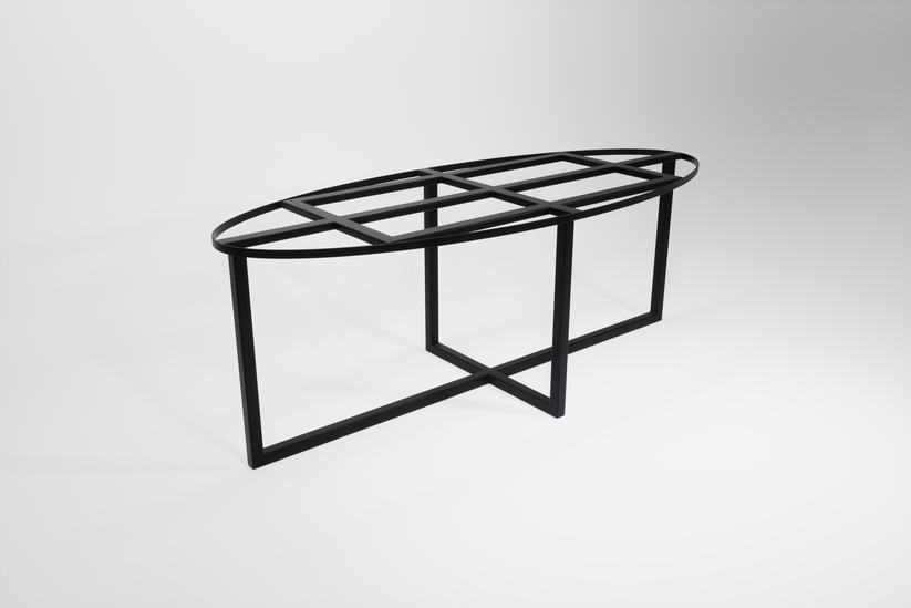 Heavy Duty Oval Metal Table Base, Modern Table Base, Table Base for ...